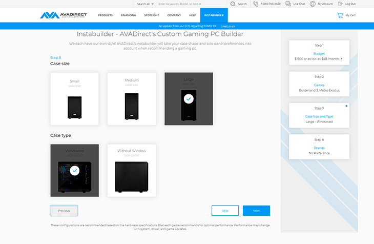 Instabuilder- AVADirect's Custom PC Builder - AVADirect